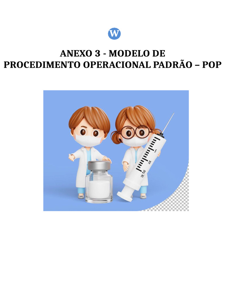 Anexo 3 Modelo de Procedimento Operacional Padrão - Pop Editavel | PDF