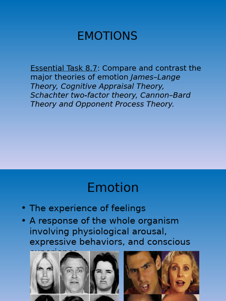 THEORIES OF EMOTIONS | PDF