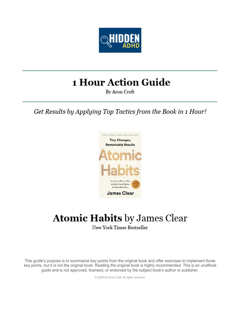 1 Hour Atomic Habits Action Guide | PDF | Habits | Self-Improvement