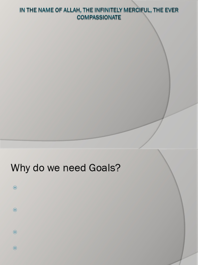Goal Setting Presentation Pdf