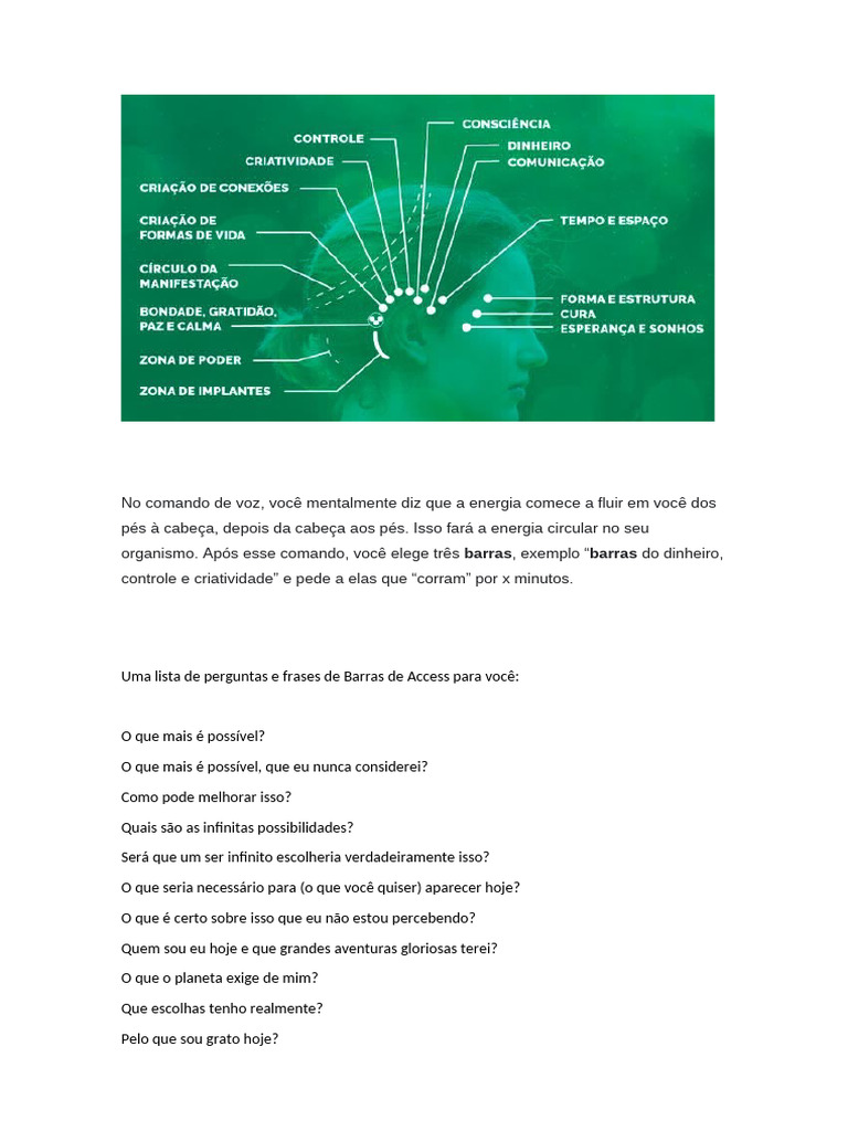 Uma Lista de Perguntas e Frases de Barras de Access para Você | PDF