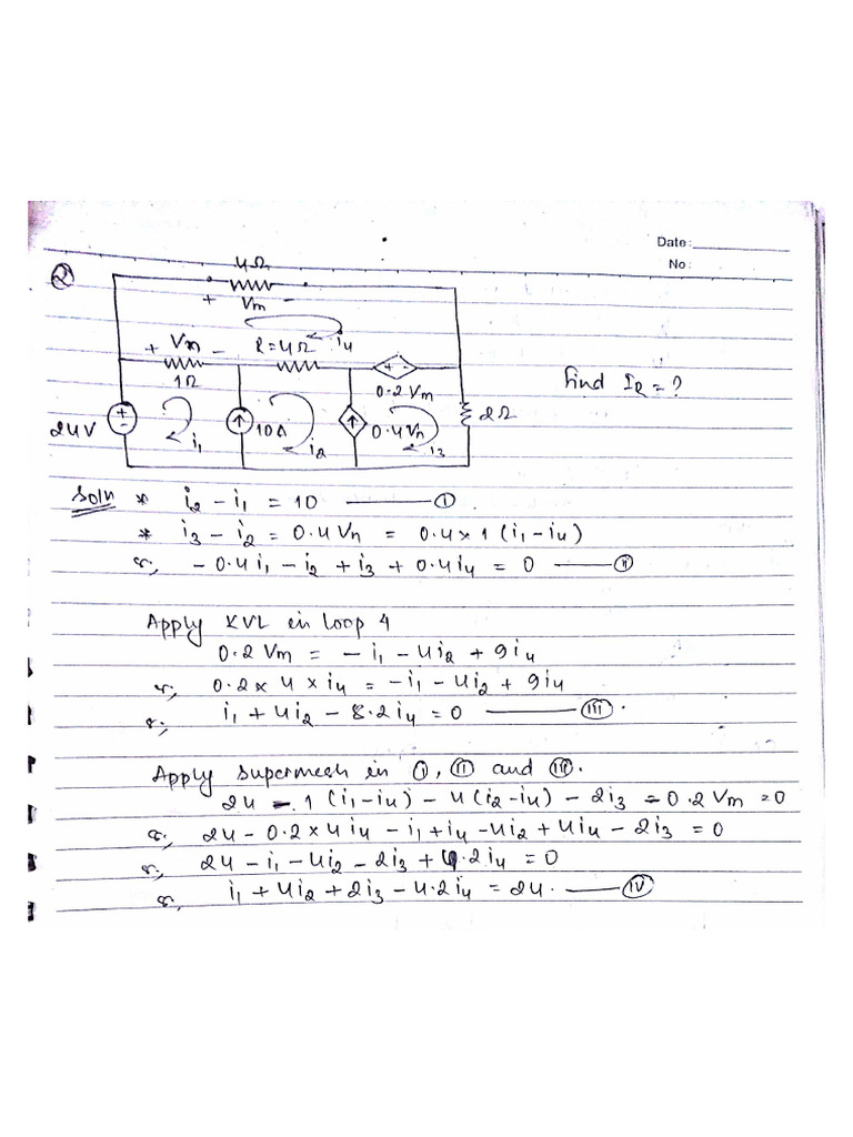 Mesh and Nodal Analysis With Dependent Source | PDF