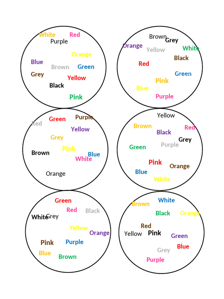 Color Circle Game 3 Pinrt Again | PDF