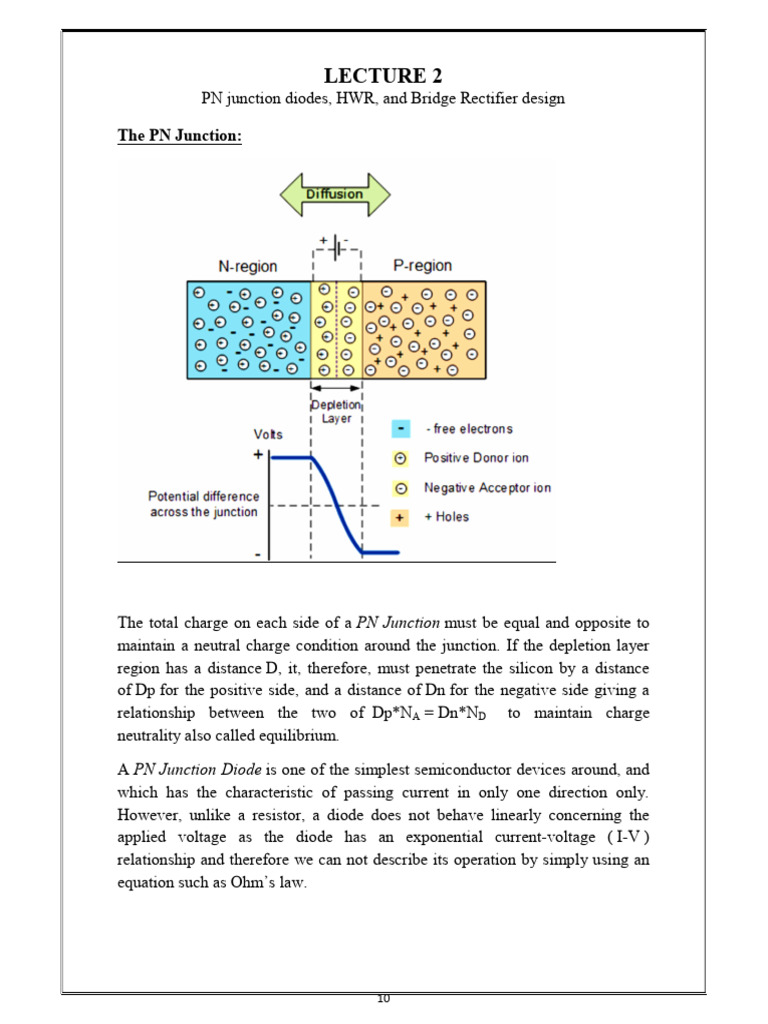 Lec-2 PN Junction Diode | PDF