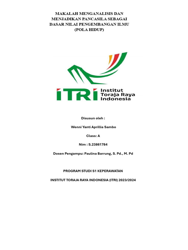 Makalah Pancasila Wenni | PDF