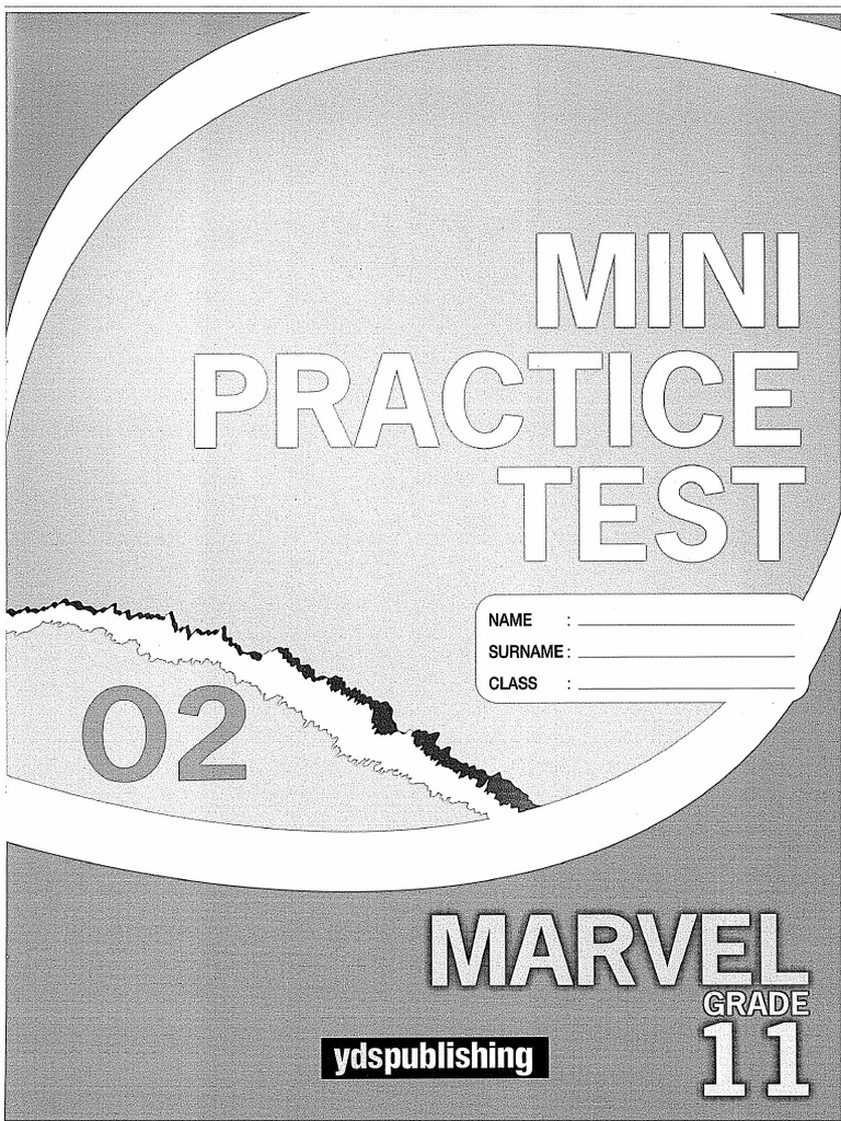 Marvel Grade 11 Mini Practice Test 2 | PDF