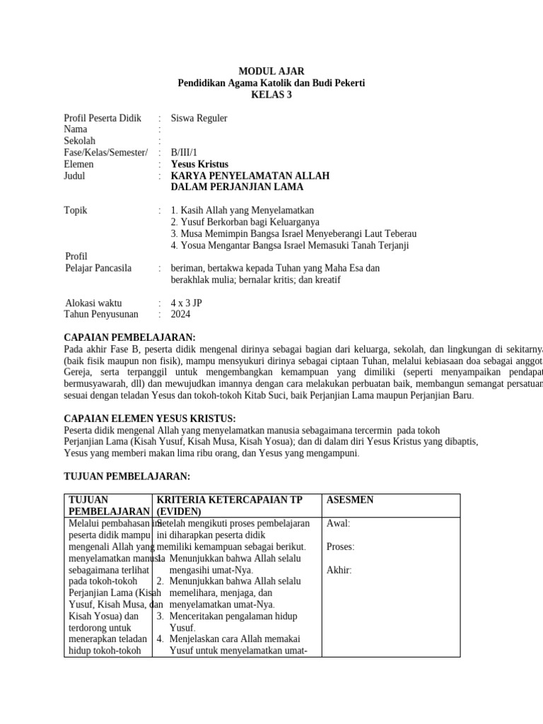 MODUL AJAR PAKAT Kelas III - Bab II | PDF