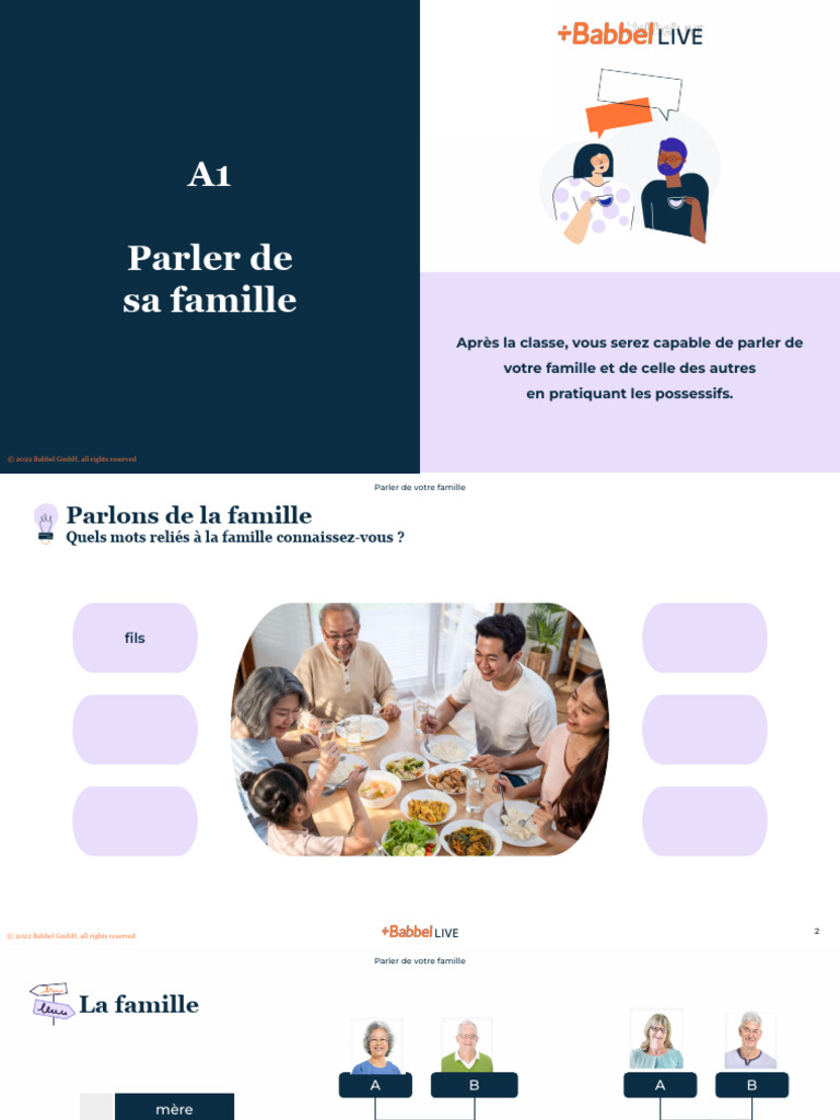 FRA - A1 - 16 Parler de Sa Famille | PDF