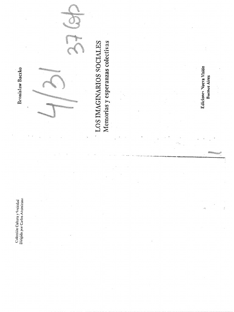 Baczko Los Imaginarios Sociales Utopia | PDF