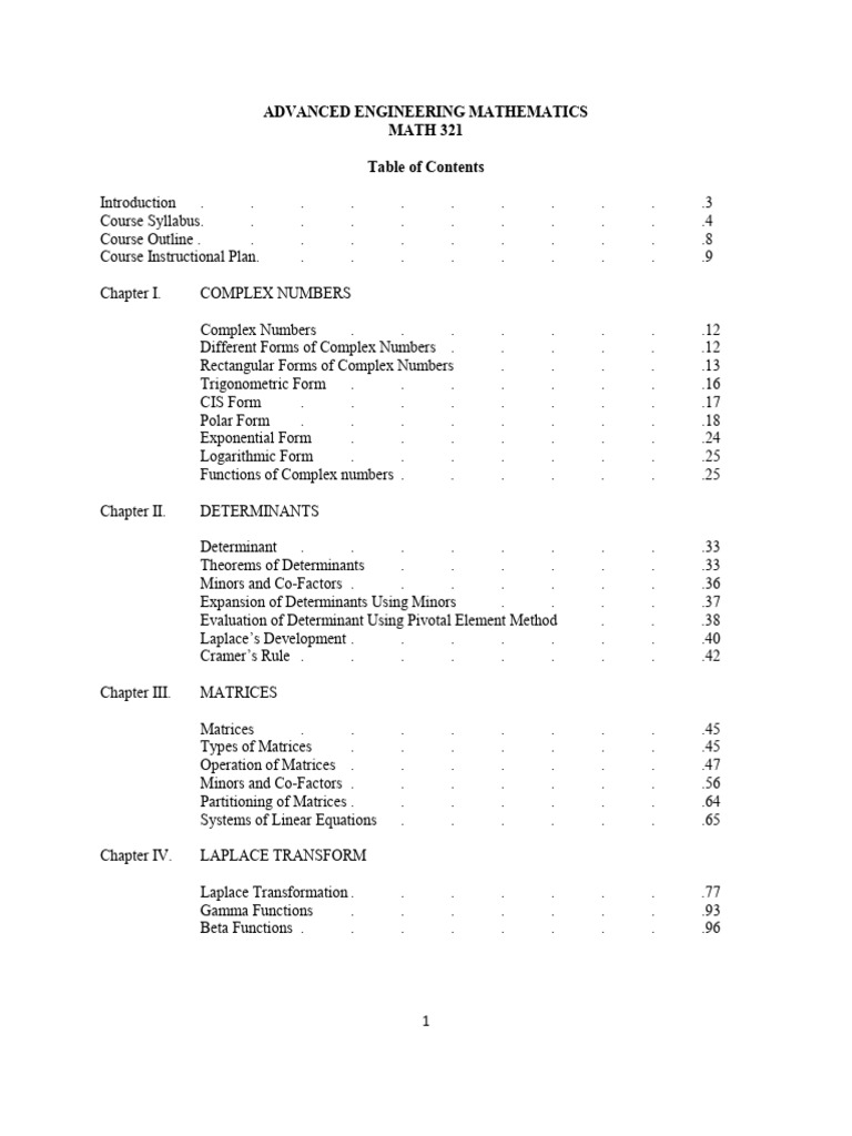 Coursepack Advanced Math USM - KCC - 091319 | PDF