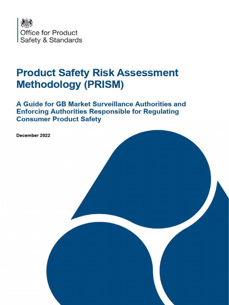 Product Safety Risk Assessment Methodology (PRISM) - Guidance-V01a | PDF