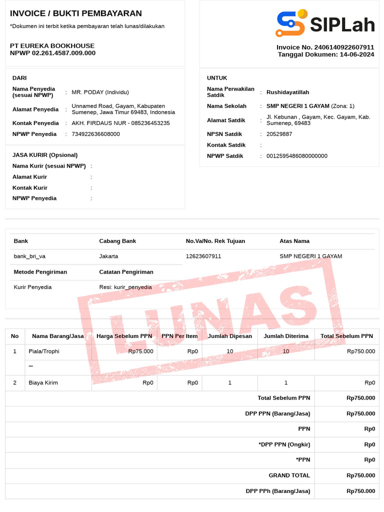 Invoice 607911 | PDF