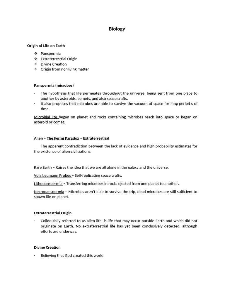 Biology Prelims Reviewer | PDF
