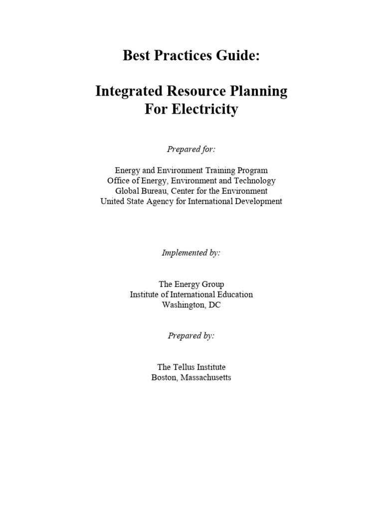 Best Practices Guide - IRP Planning | PDF
