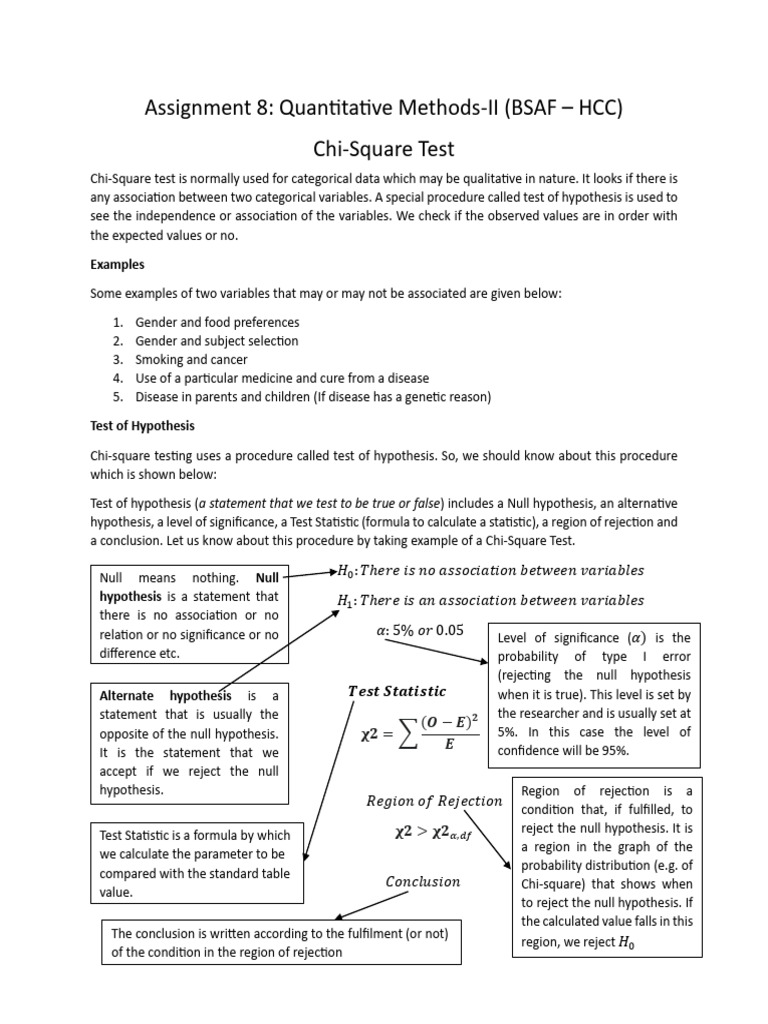 Assignment 8 ChiSquareTest 1 | PDF | Statistical Hypothesis Testing ...