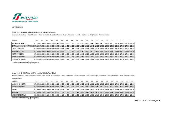 Linea 62 orari | PDF