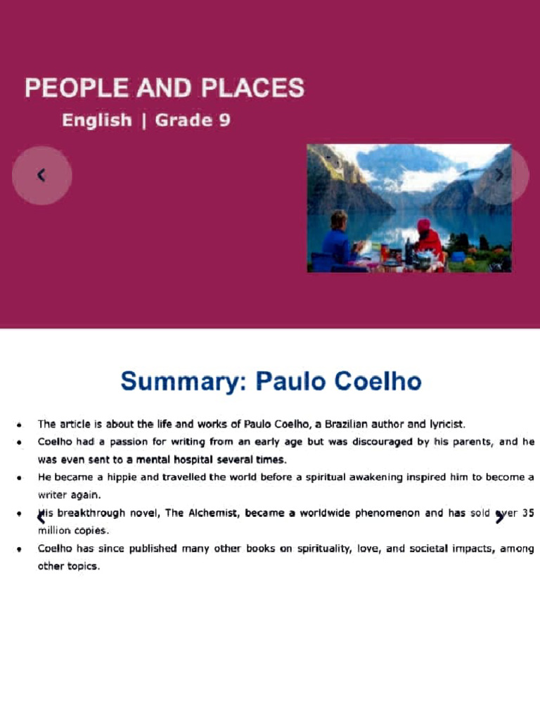 Class9 Com Eng Unit12 People and Places by Khan Sir | PDF