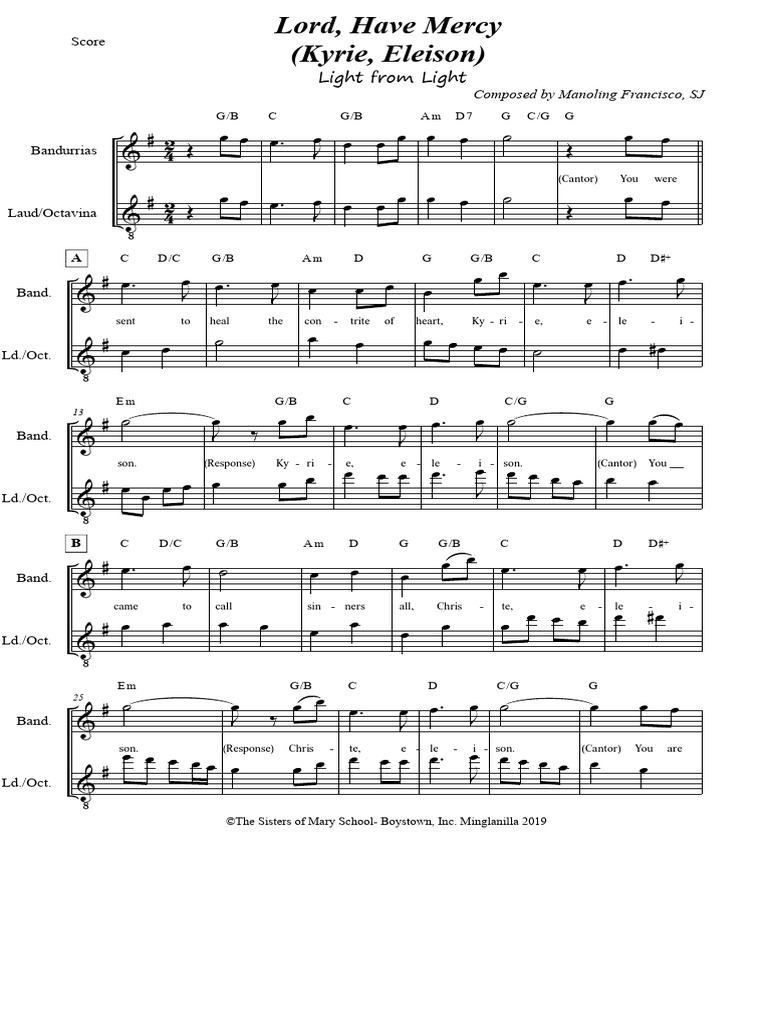 Lord Have Mercy (Light From Light) | PDF