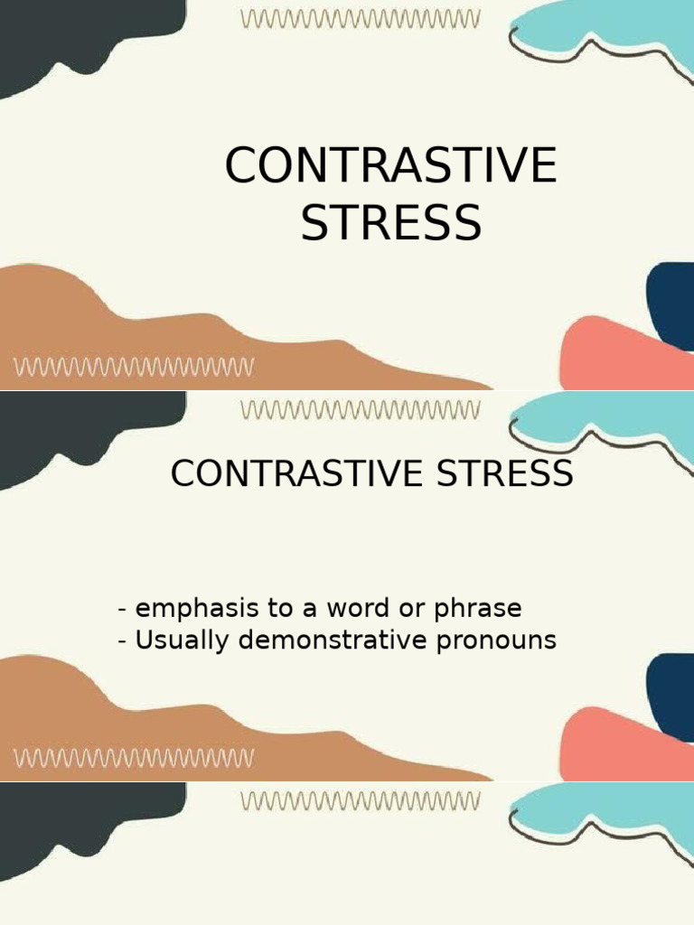 Lesson 3 Contrastive Stress | PDF