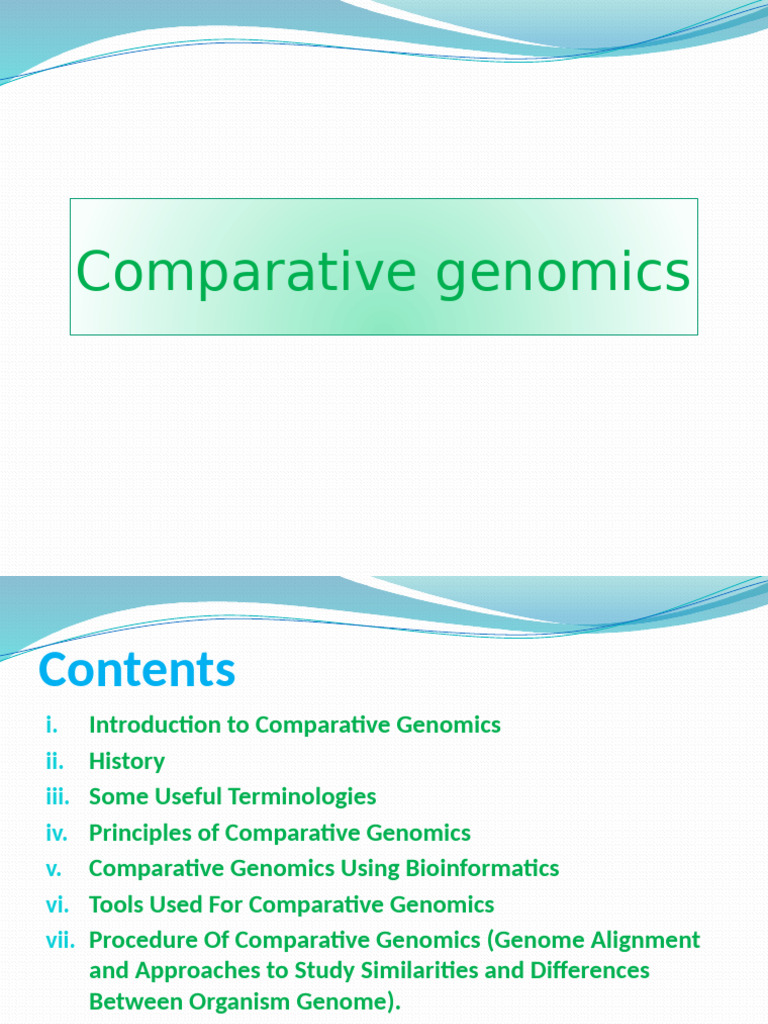 Comparative Genomics | PDF