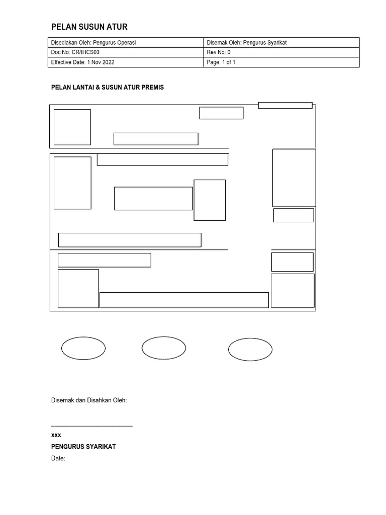 CR IHCS Pelan Susun Atur Premis | PDF