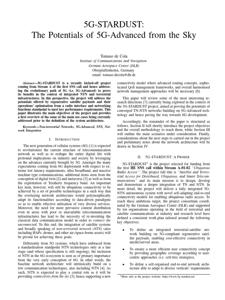 5G_STARDUST__The_Potentials_of_5G_Advanced_from_the_Sky_letter | PDF 5G_STARDUST__The_Potentials_of_5G_Advanced_from_the_Sky_letter | PDF