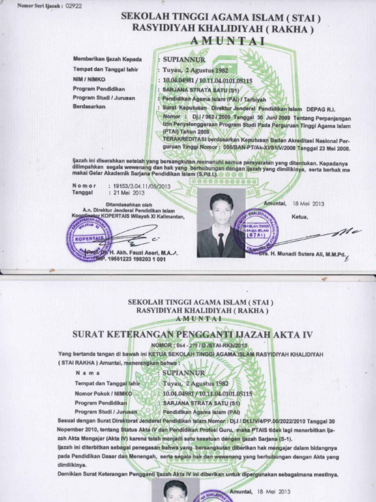 IJAZAH TERAKHIR (1) - 11zon | PDF