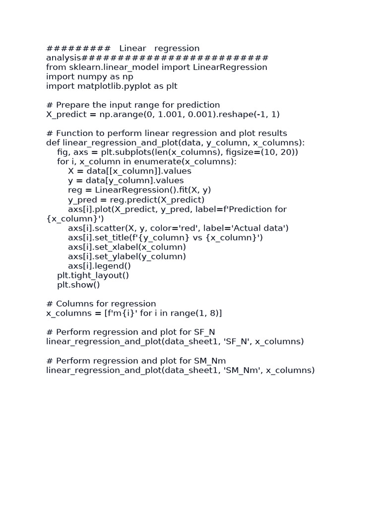 Linear Regression Analysis | PDF