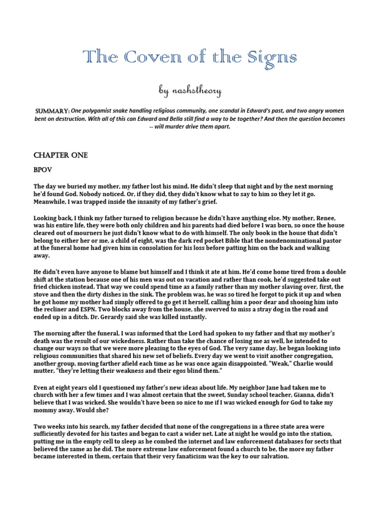 The Coven of The Signs by Nashstheory COMPLETE | PDF