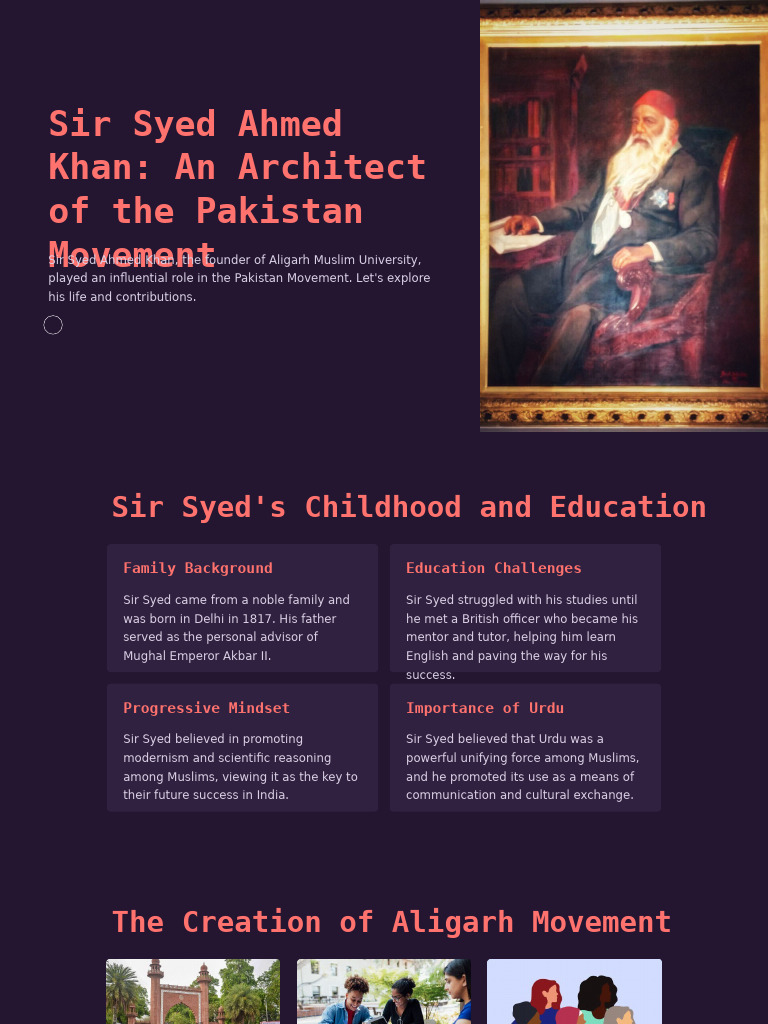 Sir Syed Ahmed Khan | PDF