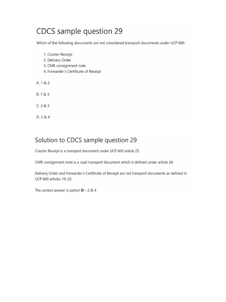 cdcs question and answer 6 | PDF