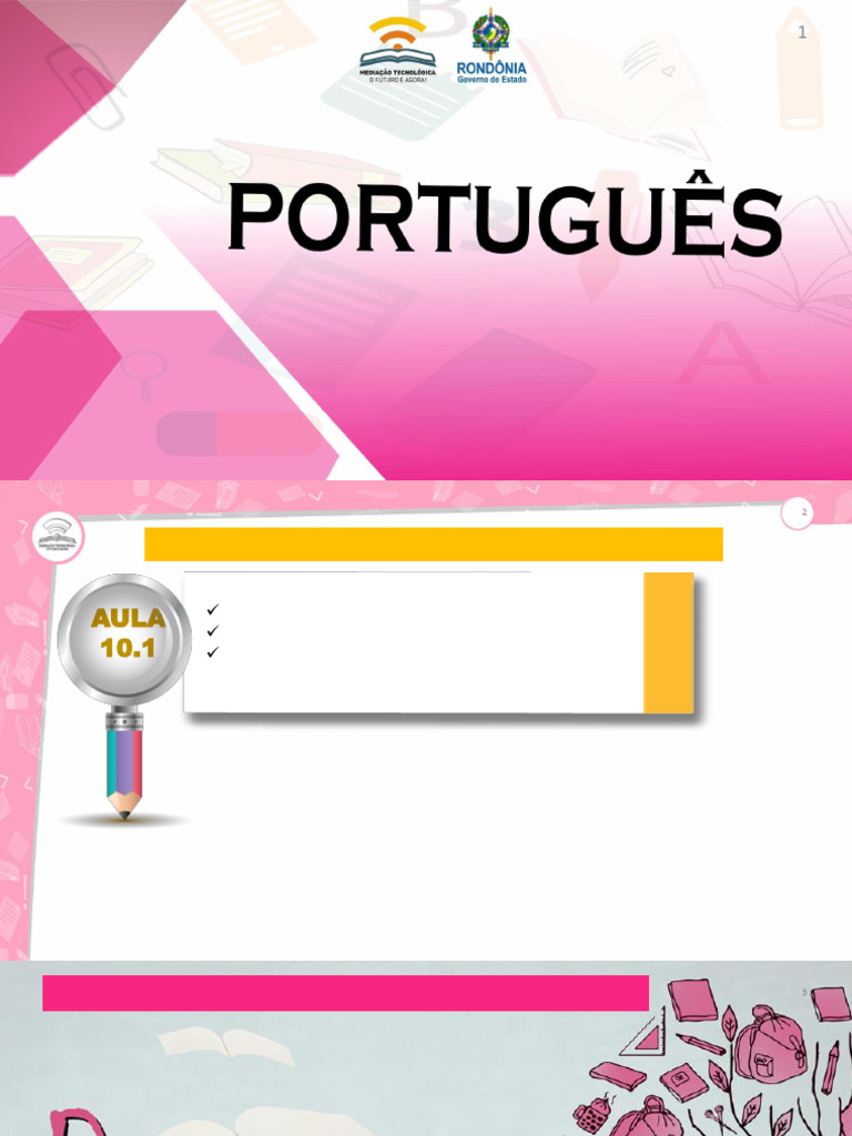 2.slide Aula 10 - L. Portuguesa - 1º ANO - 2024 - ALUNO | PDF