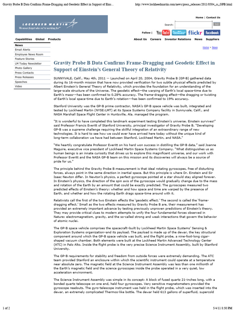 Lockheed Martin Press Release | PDF