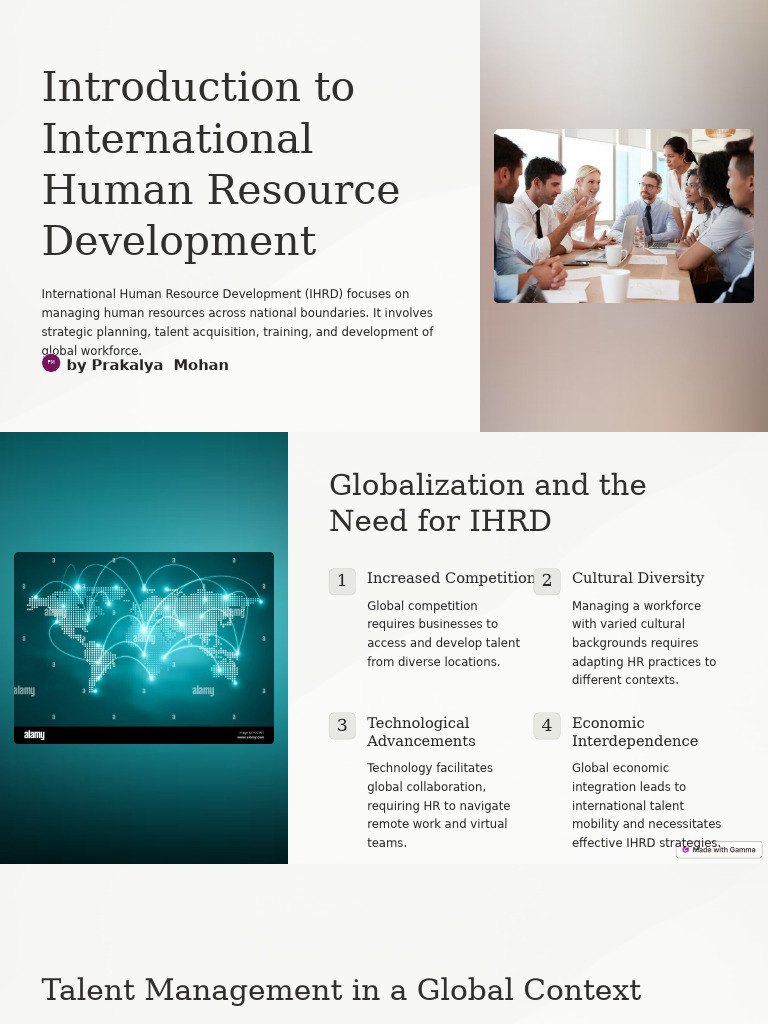 Introduction To International Human Resource Development | PDF