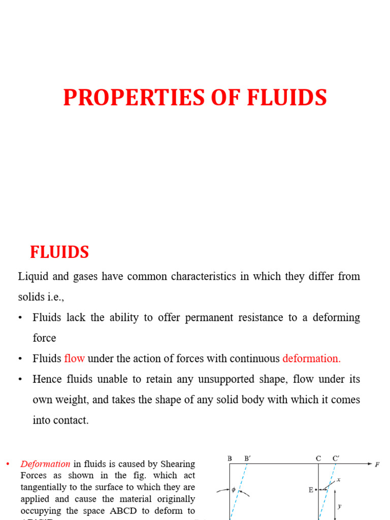 LEC-2 PROPERTIES OF FLUIDS - Part 1 | PDF