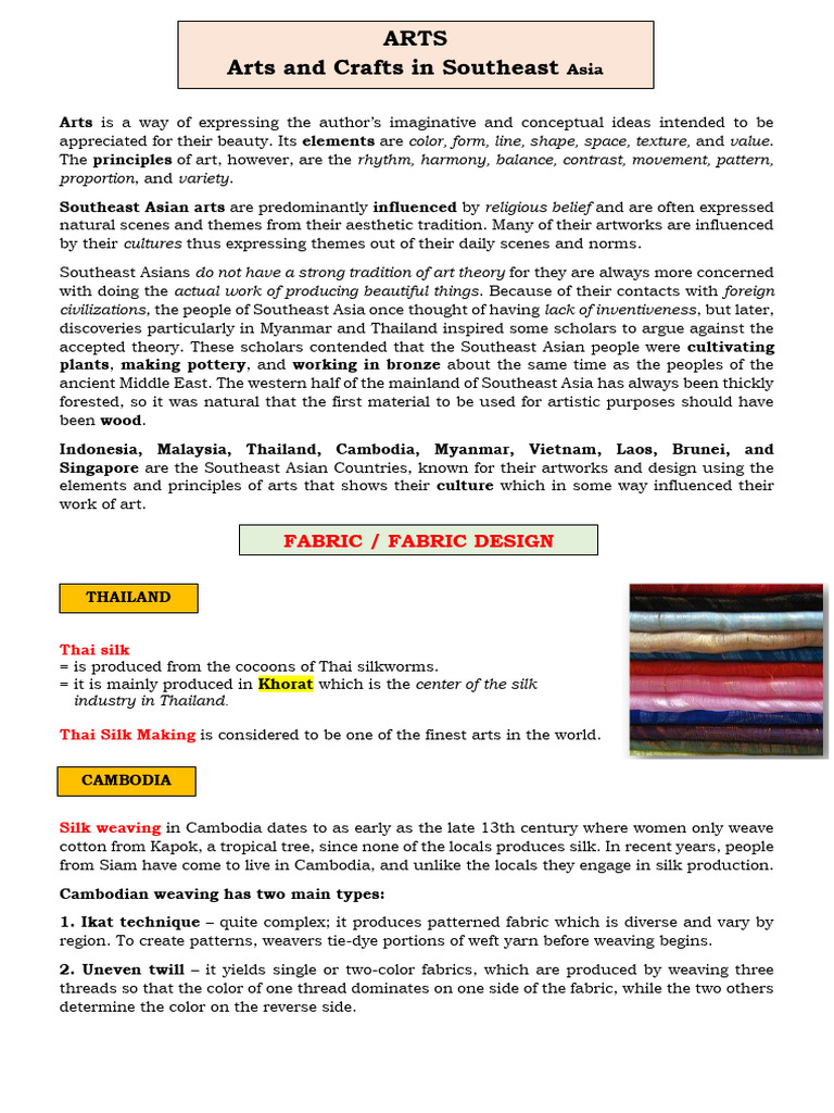 Handout in ARTS and AP 10 | PDF