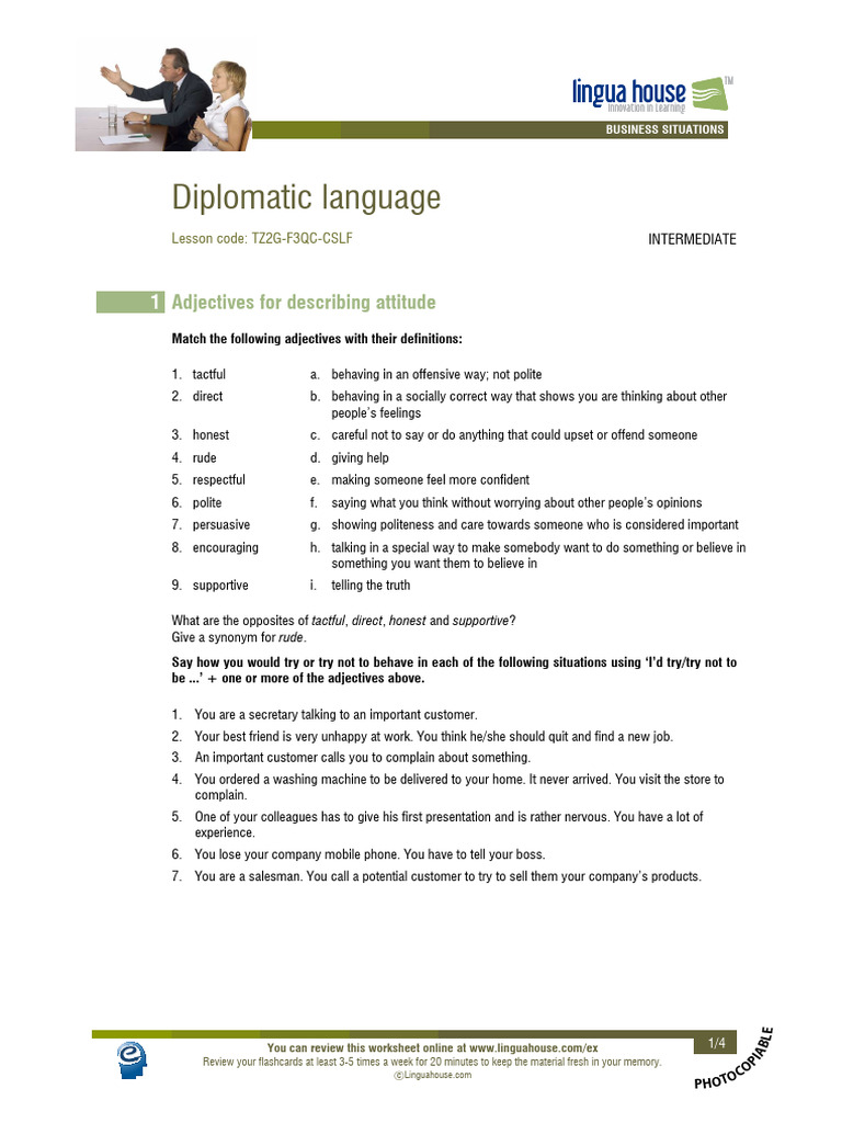 Diplomatic Language | PDF