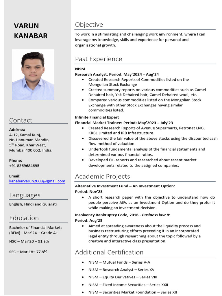 Varun CV-1 | PDF