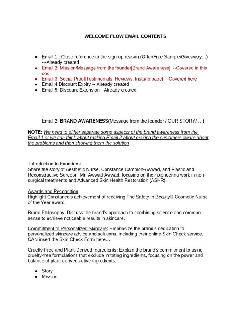 Medico Beauty Welcome Flow | PDF