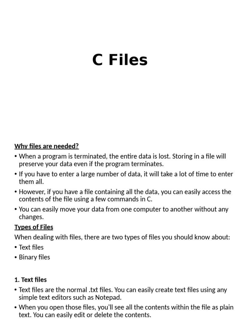 C Files | PDF