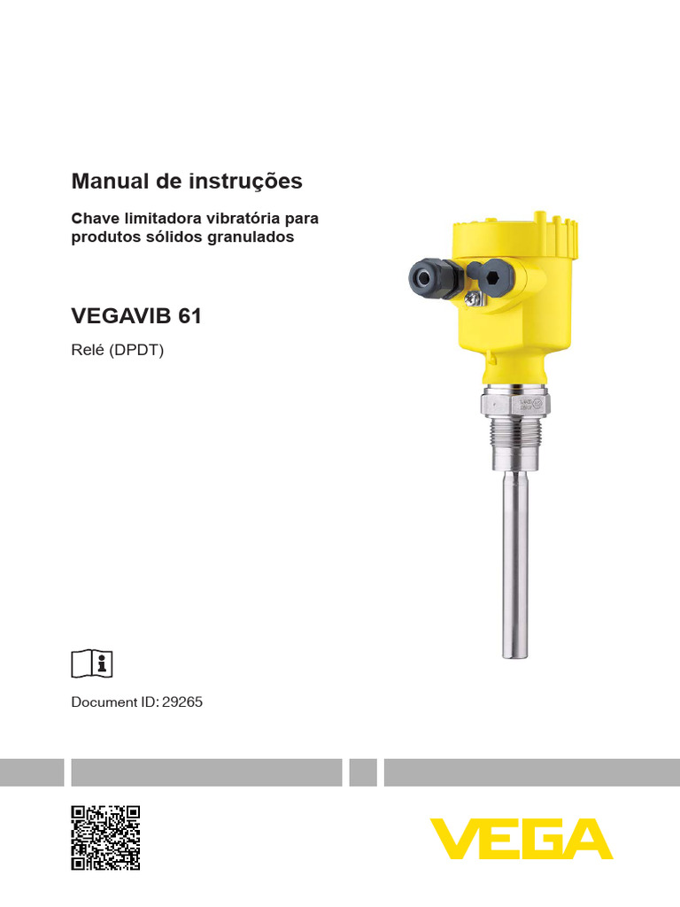 PT Manual de Instruções VEGAVIB 61 Relé (DPDT) | PDF