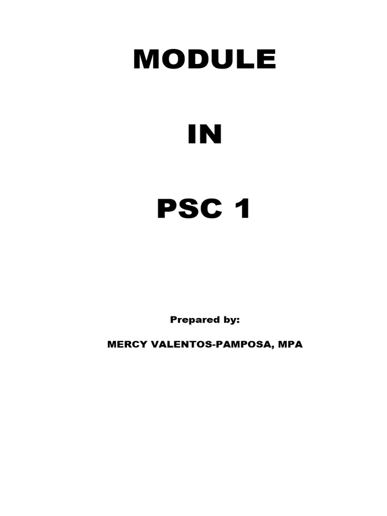 PSC 1 Module | PDF