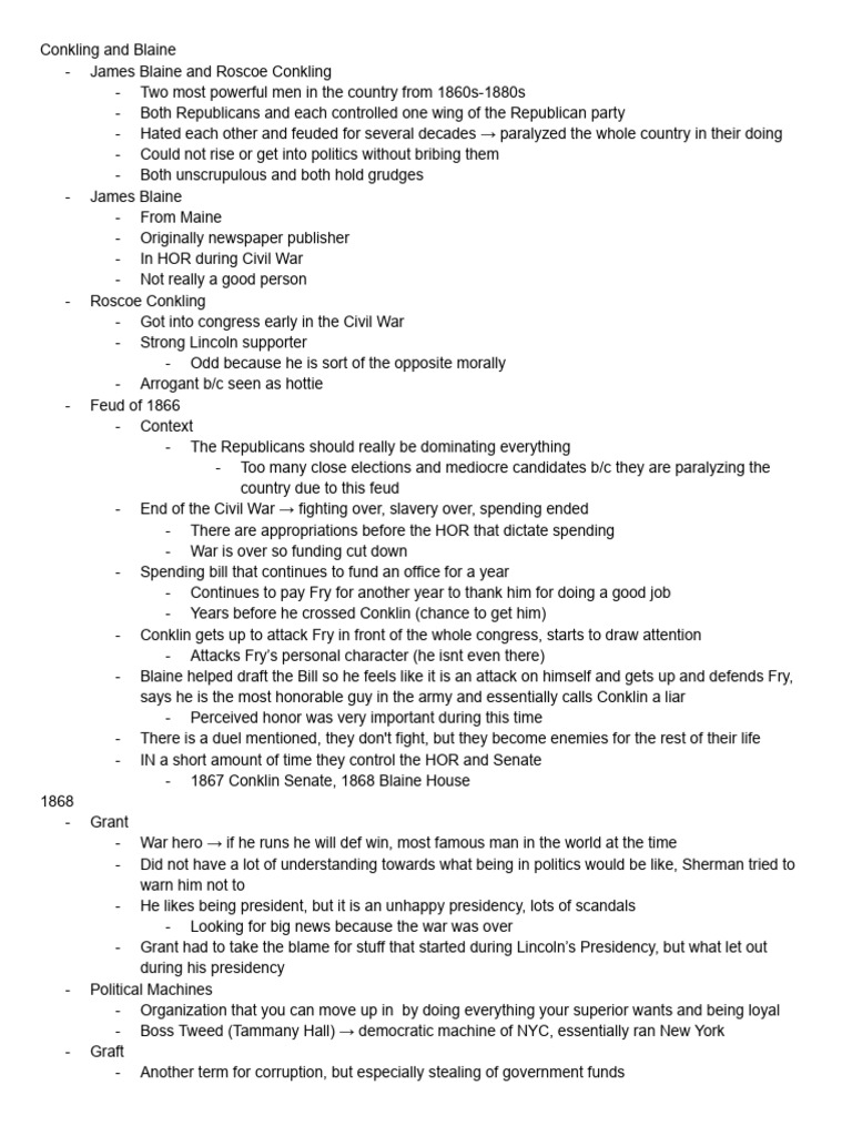 APUSH II Notes - Unit 1 | PDF