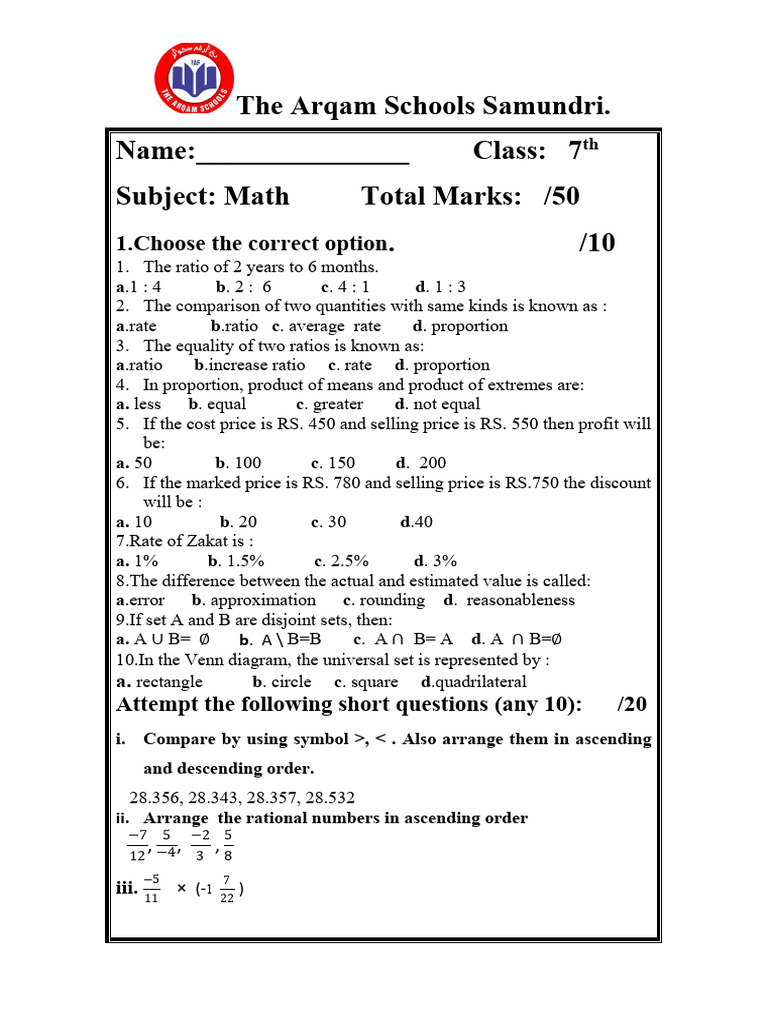 Assessment Math | PDF