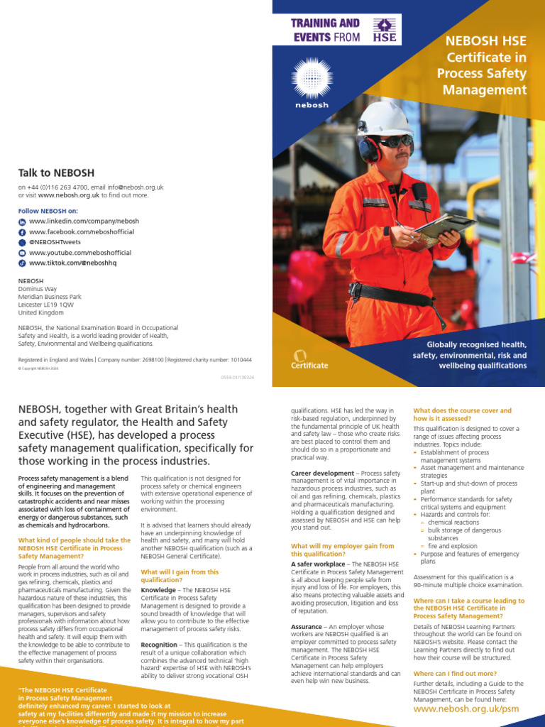 0559.01 Process Safety Management Leaflet v3 | PDF