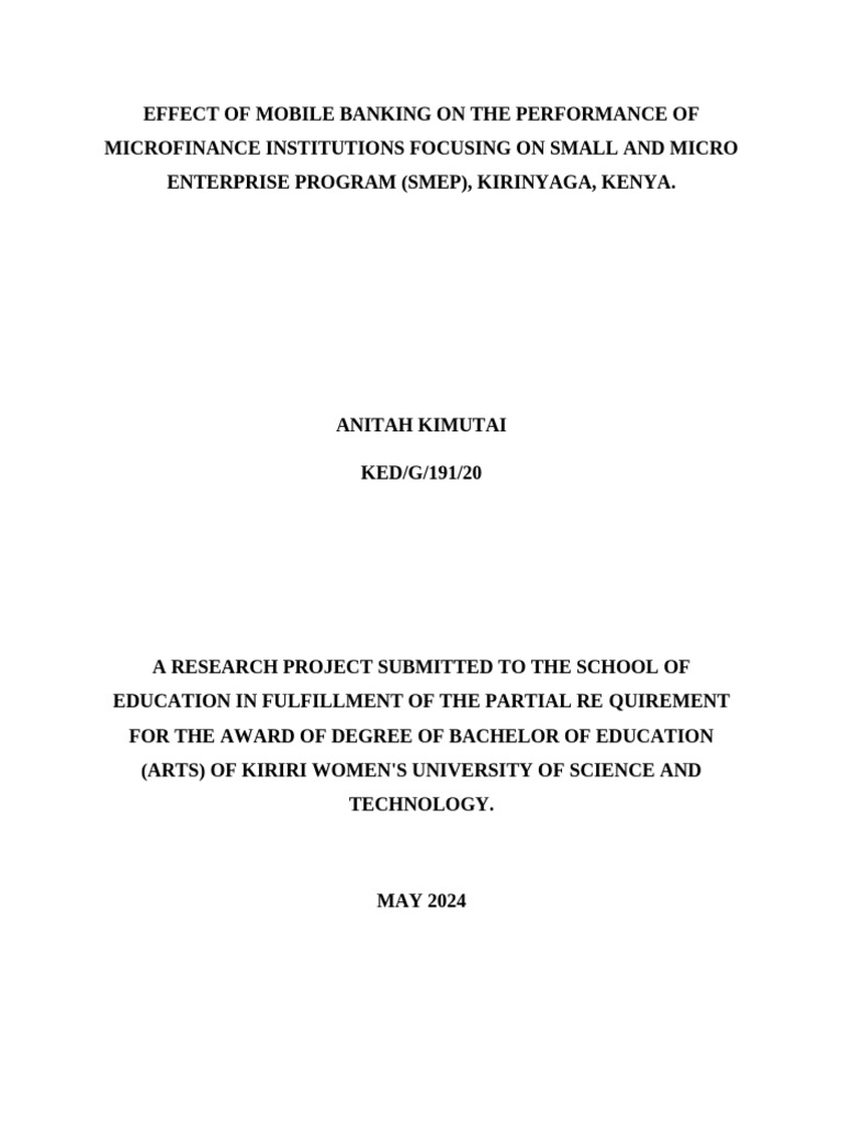 Anitah Kimutai Project | PDF