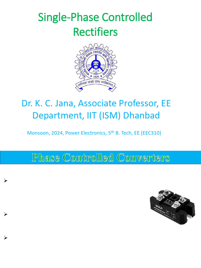 Module-2-Single-phase Controlled Rectifiers - Upto Full-Bridge | PDF