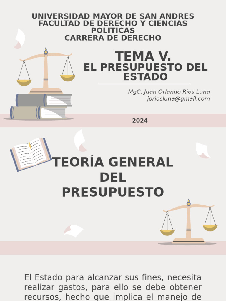 Tema 5. El Presupuesto Del Estado | PDF