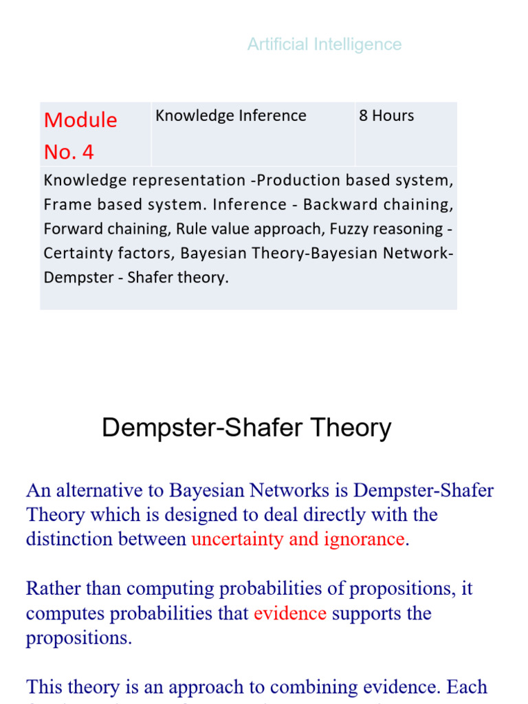 Dempster - Shafer Theory | PDF Dempster - Shafer Theory | PDF