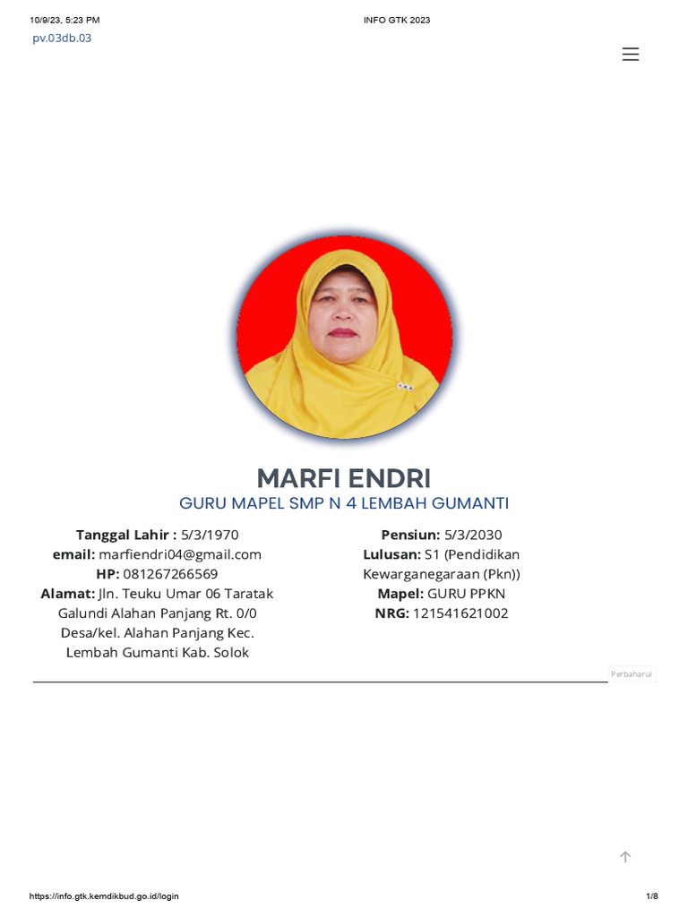 Info GTK 2023 Merfi Endri | PDF